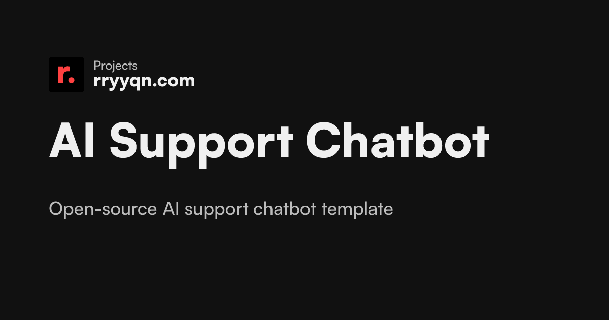 AI Support Chatbot - rryyqn.com
